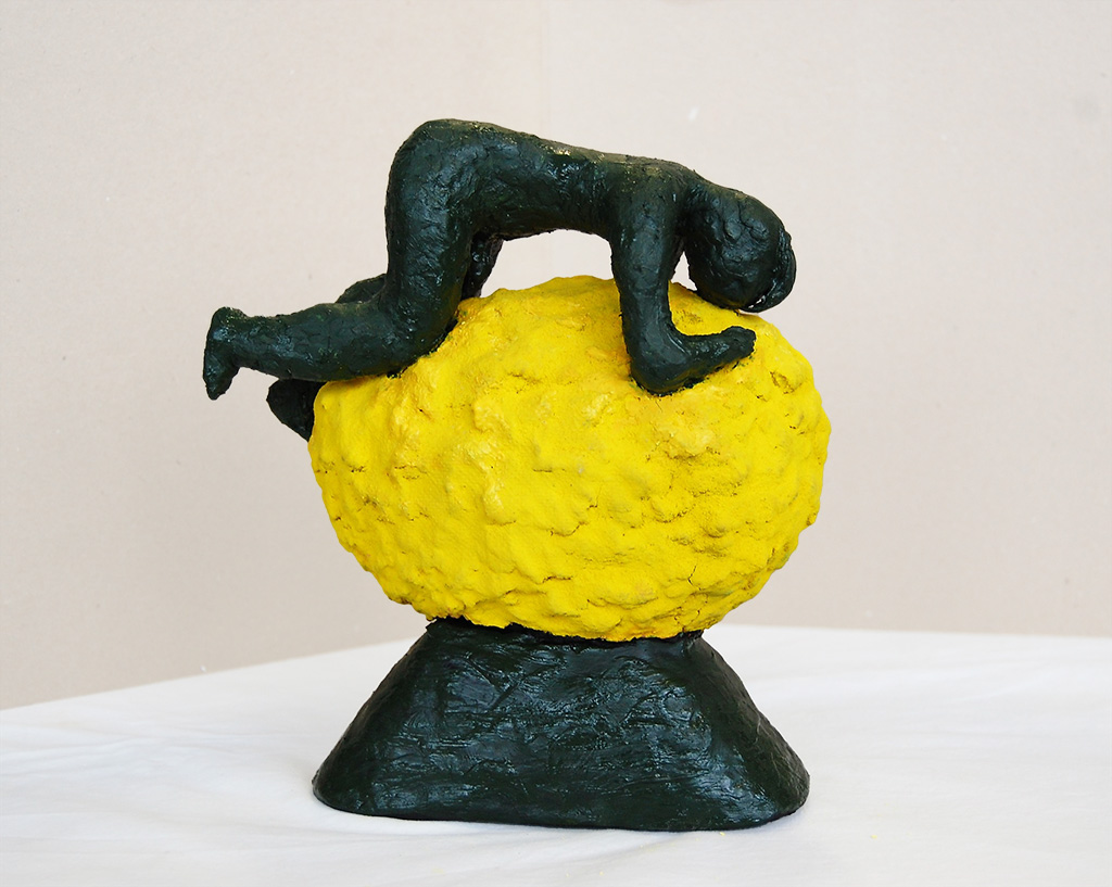 Nr. 465, Mann auf dem Ei, 2017–2018 - Erika Maria Riemer-Sartory